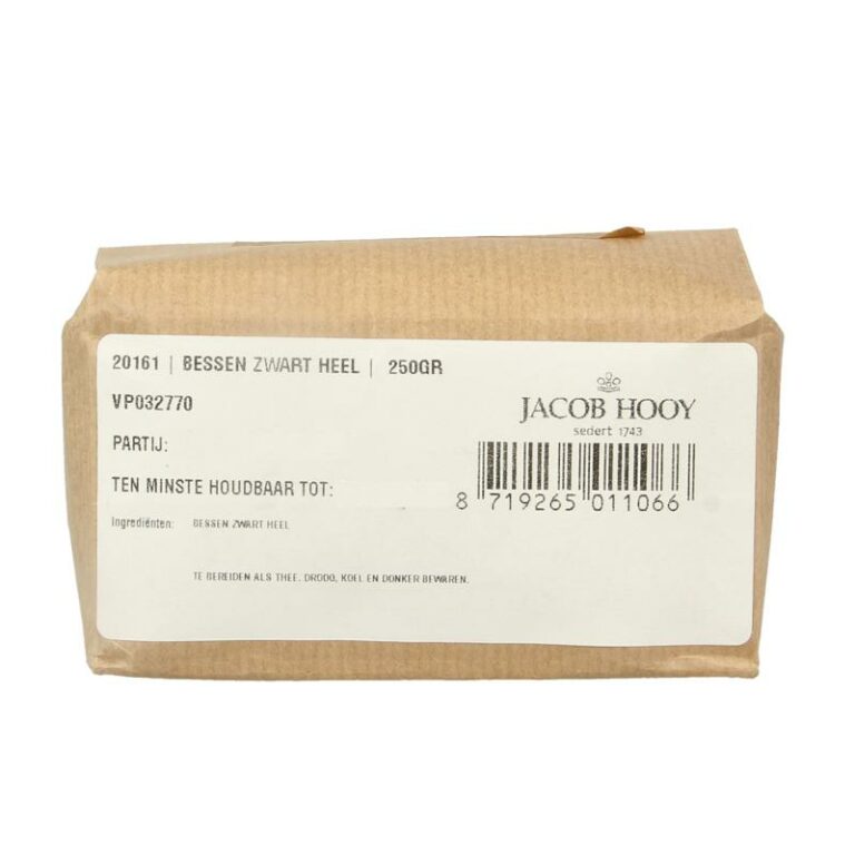 Jacob Hooy Bessen zwart 250 gram | Vitamines