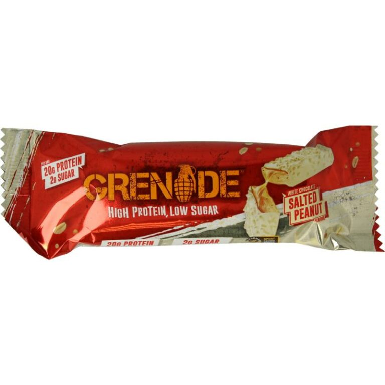 Grenade High protein bar white chocolate salted peanut 60 gram | Vitamines