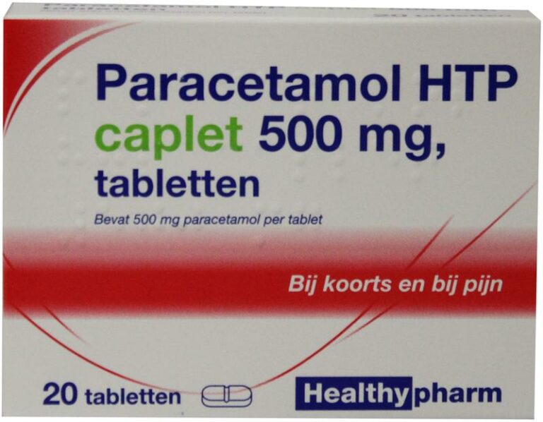 Healthypharm Paracetamol caplet 500 20 tabletten | Vitamines