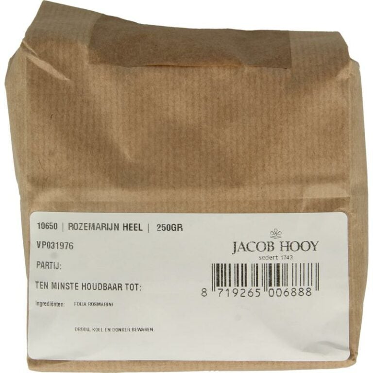 Jacob Hooy Rozemarijn heel 250 gram | Vitamines